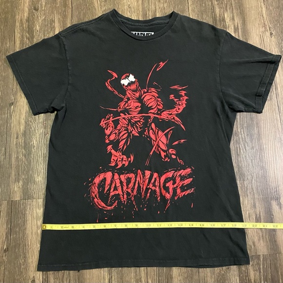 Marvel | Shirts | Carnage Mens Tshirt Chaotic Over Splattered Logo ...